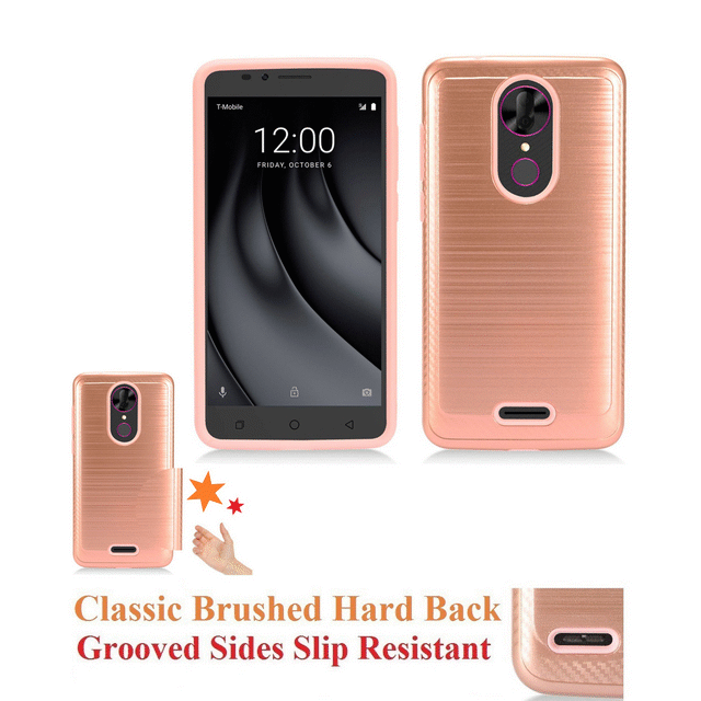 for 6" T-Mobile REVvL + PLUS coolpad Case Phone Case Grooved Sides Firm ...