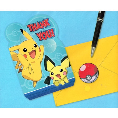 Pokemon 'Sun and Moon' Thank You Notes w/ Envelopes (8ct) - Walmart.com