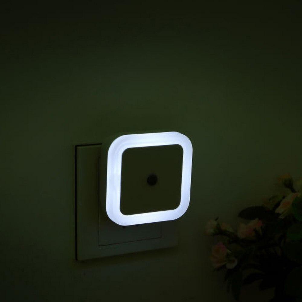 Plug in LED Bright White Night Light with Dusk to Dawn Sensor, Auto ON ...