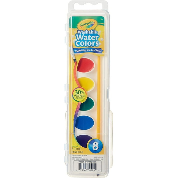 Crayola Washable Watercolor 8 Colors Set - 8 Ea, 6 Pack - Walmart.com
