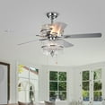 Wyllow 6-light Crystal 5-blade 52-inch Chrome Ceiling Fan - Walmart.com
