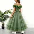 ITSAME Girls Formal Dress Sequin Embroidery Tiered Ruffle Puffy Tulle ...
