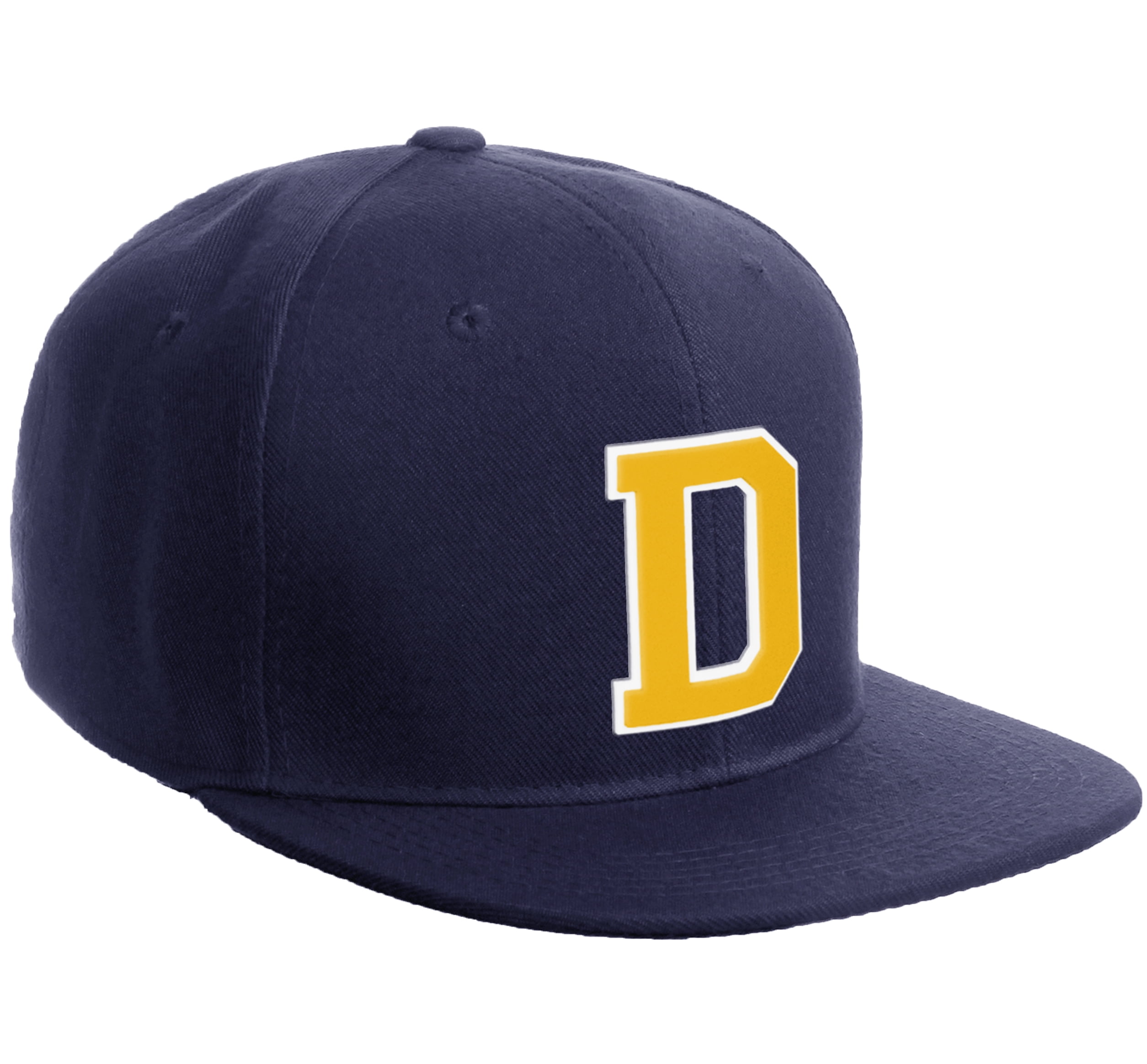 Daxton Classic Snapback Hat Custom A to Z Initial Varsity Letters, Navy ...