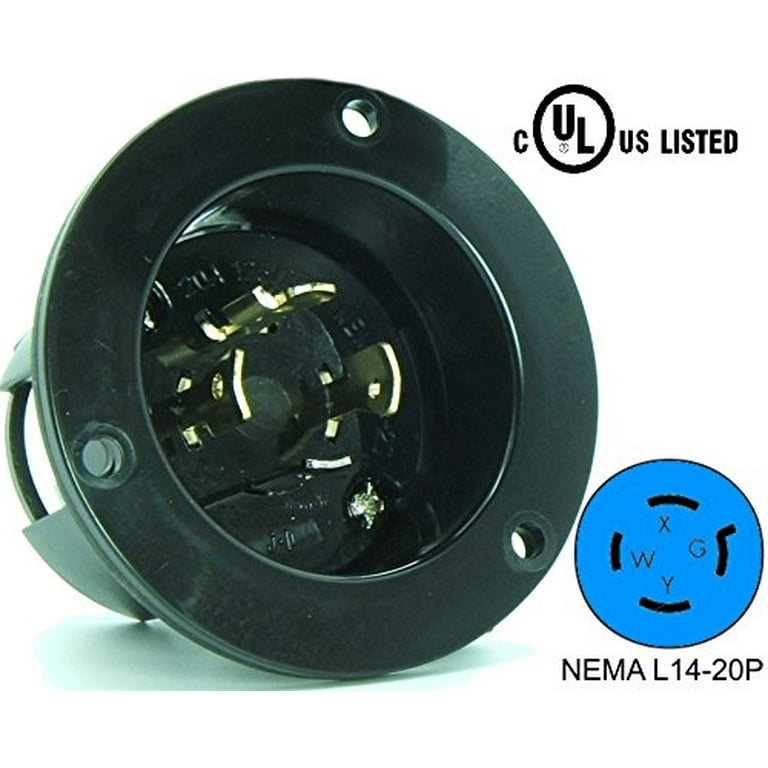 Flanged Locking Inlet Industrial 20 Ton 15A Flanged Straight Blade ...