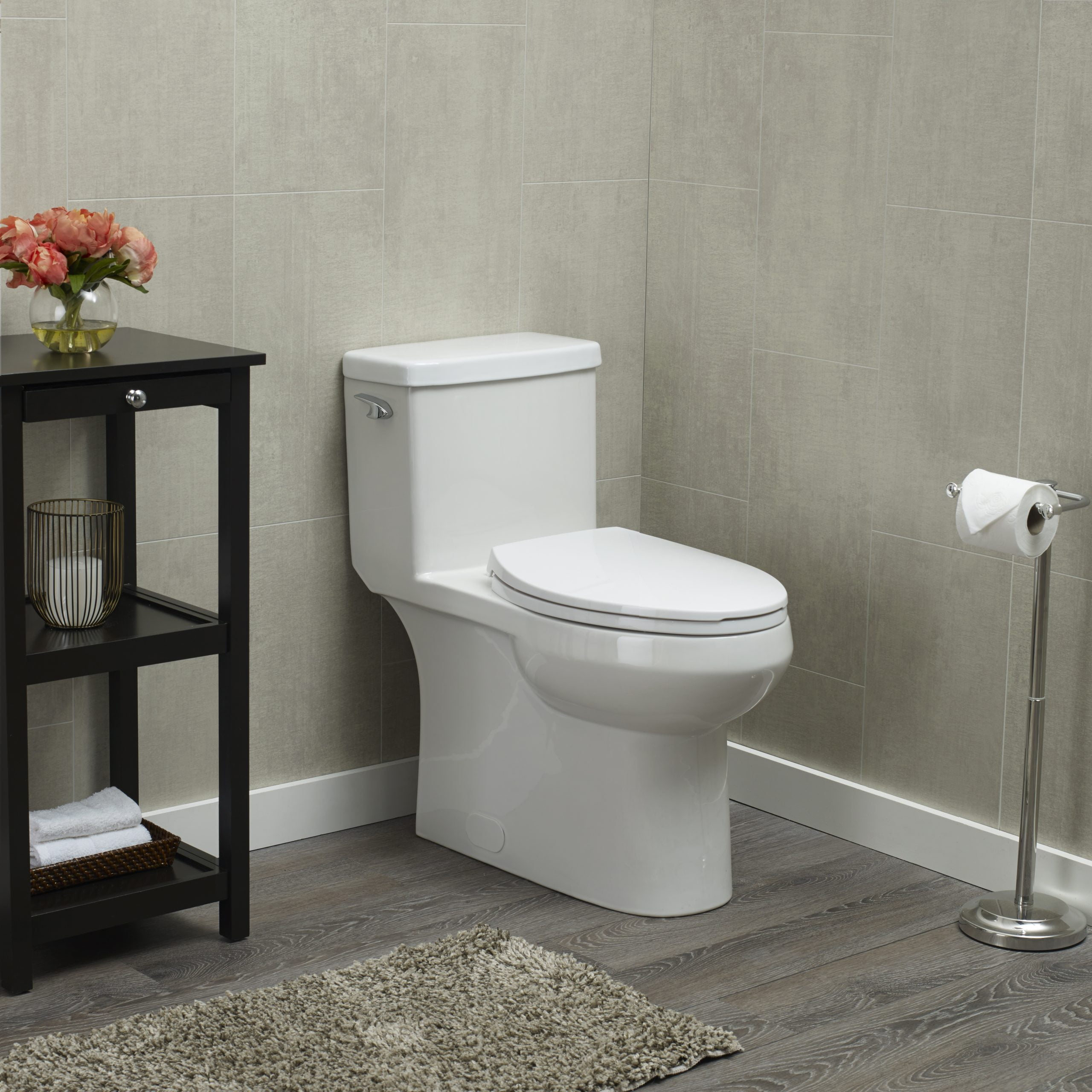 Foremost All-In-One Elongated 1-PC 1.28 GPF Toilet with Fluidmaster ...