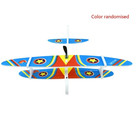 Wweixi Random Color DIY Biplane Glider Foam Powered Flying Plane ...