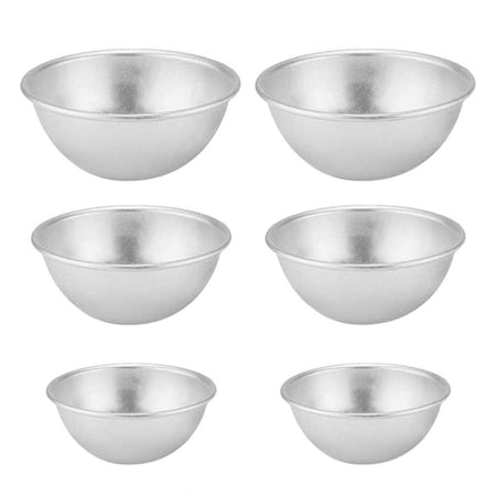 6PCS Baking Molds Metal Half Round Ball Molds for DIY Bath Bomb Ball ...