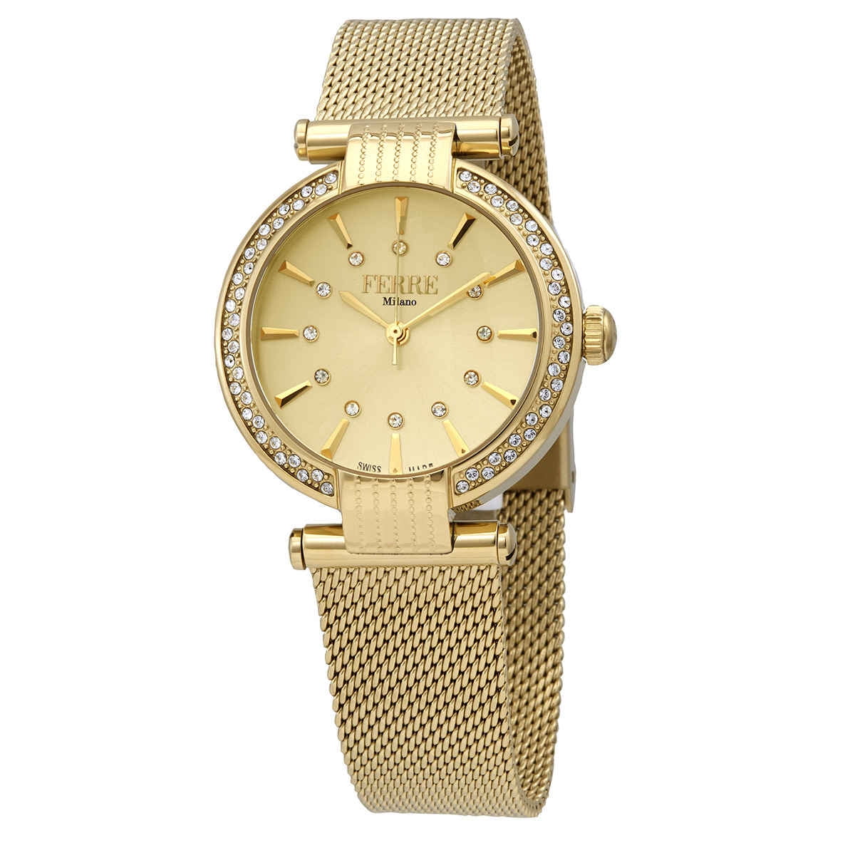 Ferre Milano Champagne Dial Ladies Watch FM1L096M0071 - Walmart.com
