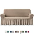 Niceec Sofa Slipcover Khaki Sofa Cover 1 Piece Easy Fitted Sofa Couch