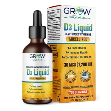 Ddrops Adult 1000 IU Vitamin D Liquid Drops, Easy-to-swallow, Chemical ...