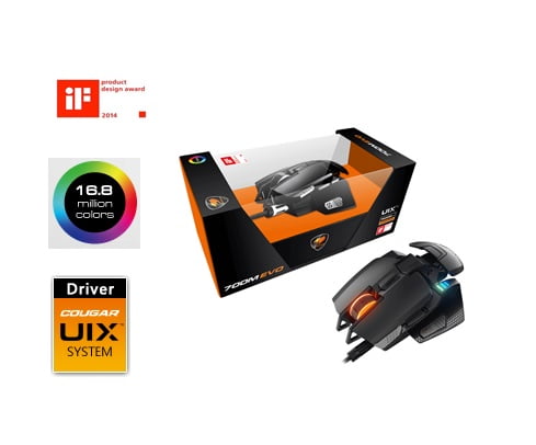 Cougar Mouse 700M EVO Gaming Mouse 16000 DPI PMW3389 sensor w/RGB and ...