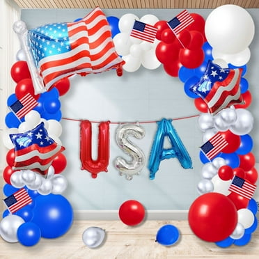 cpengpj 12Pcs Fourth of July Balloons, Independence Day Balloon American Patriotic Party Balloon ...