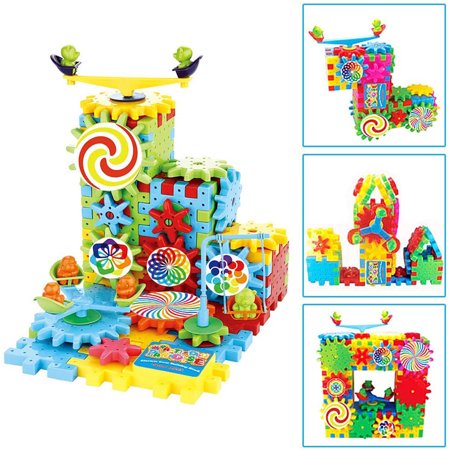 81 Piece DIY Gear Building Blocks Toy Set Learning Blocks Motorized ...