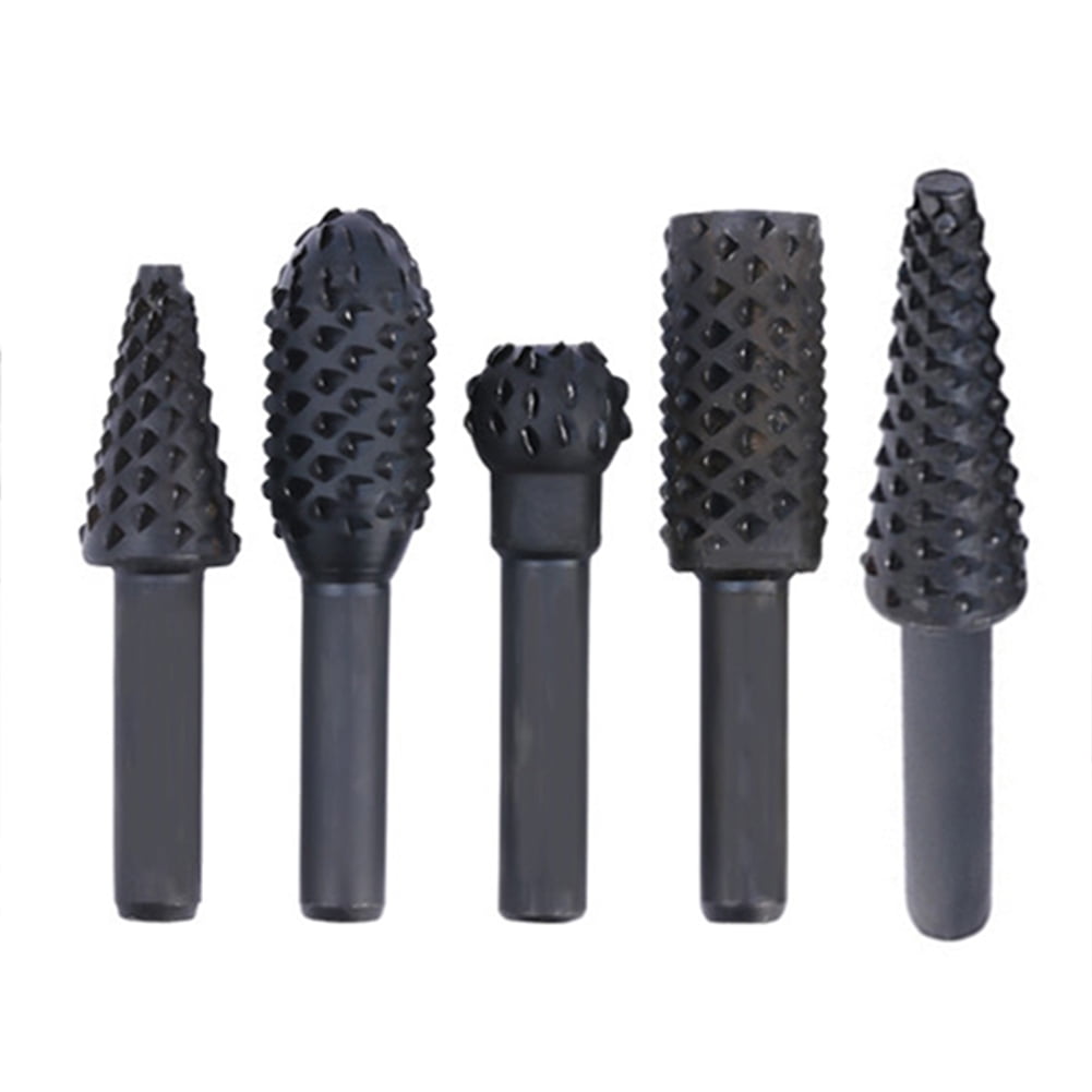 SANWOOD Rotating Files 5Pcs 1/4inch Rotating Handle Files Rasp Burrs ...