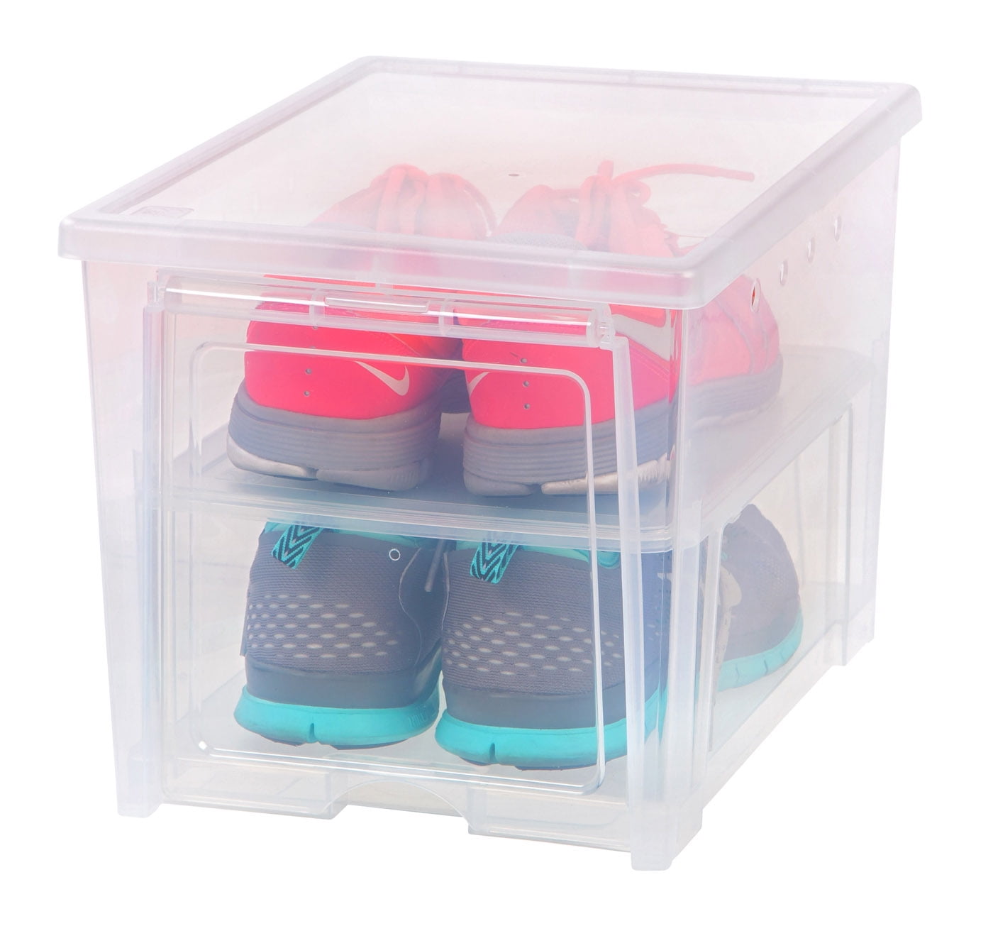 IRIS USA, Easy Access Women's Shoe Storage Box, Clear - Walmart.com