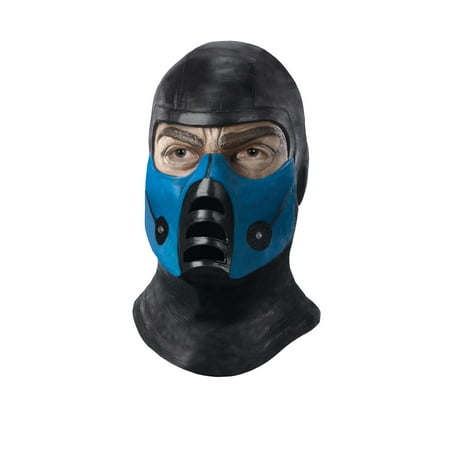 Mortal Kombat Sub Zero Deluxe Overhead Costume Latex Mask Adult ...