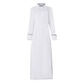 Frostluinai Clergy Robe for Women Long Sleeve Stand Collar Clergy ...