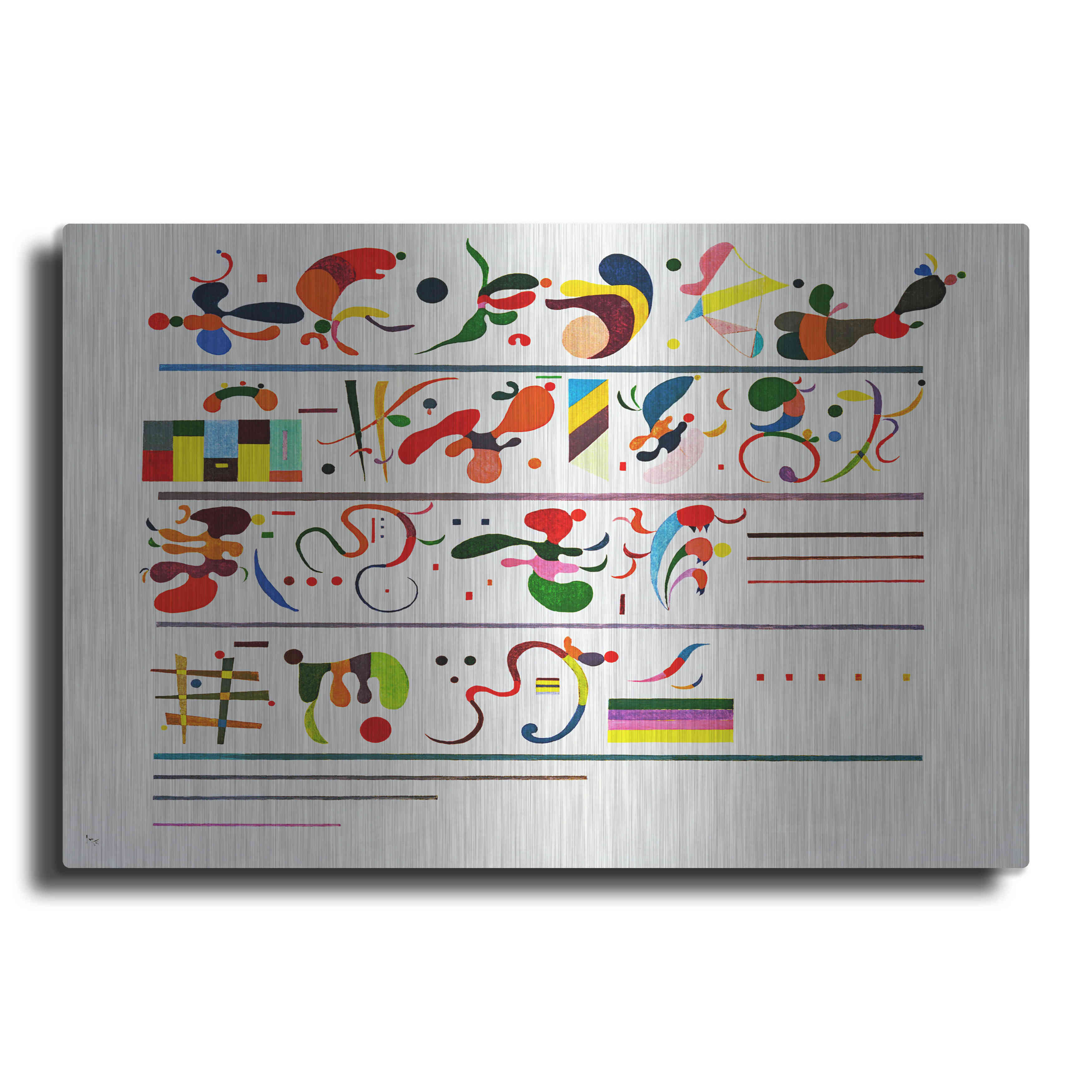 Luxe Metal Art 'Succession' by Wassily Kandinsky, Metal Wall Art, 16 ...