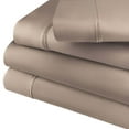 Superior Cotton Blend 800 Thread Count Sheet Set, Twin XL, Taupe ...