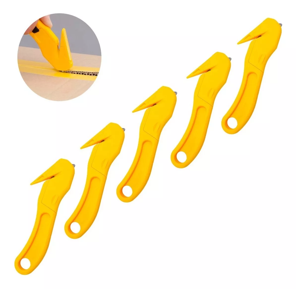 Cutter Pato Estilete Seguridad Fleje Corte Navaja Oculta 5pz | Bodega ...