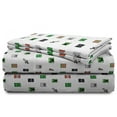 Saturday Park Minecraft Emblematic 100% Organic Kids' Cotton Sheet Set ...