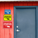 Signs ByLITA Classic Framed Push button to open door (finger pointing ...