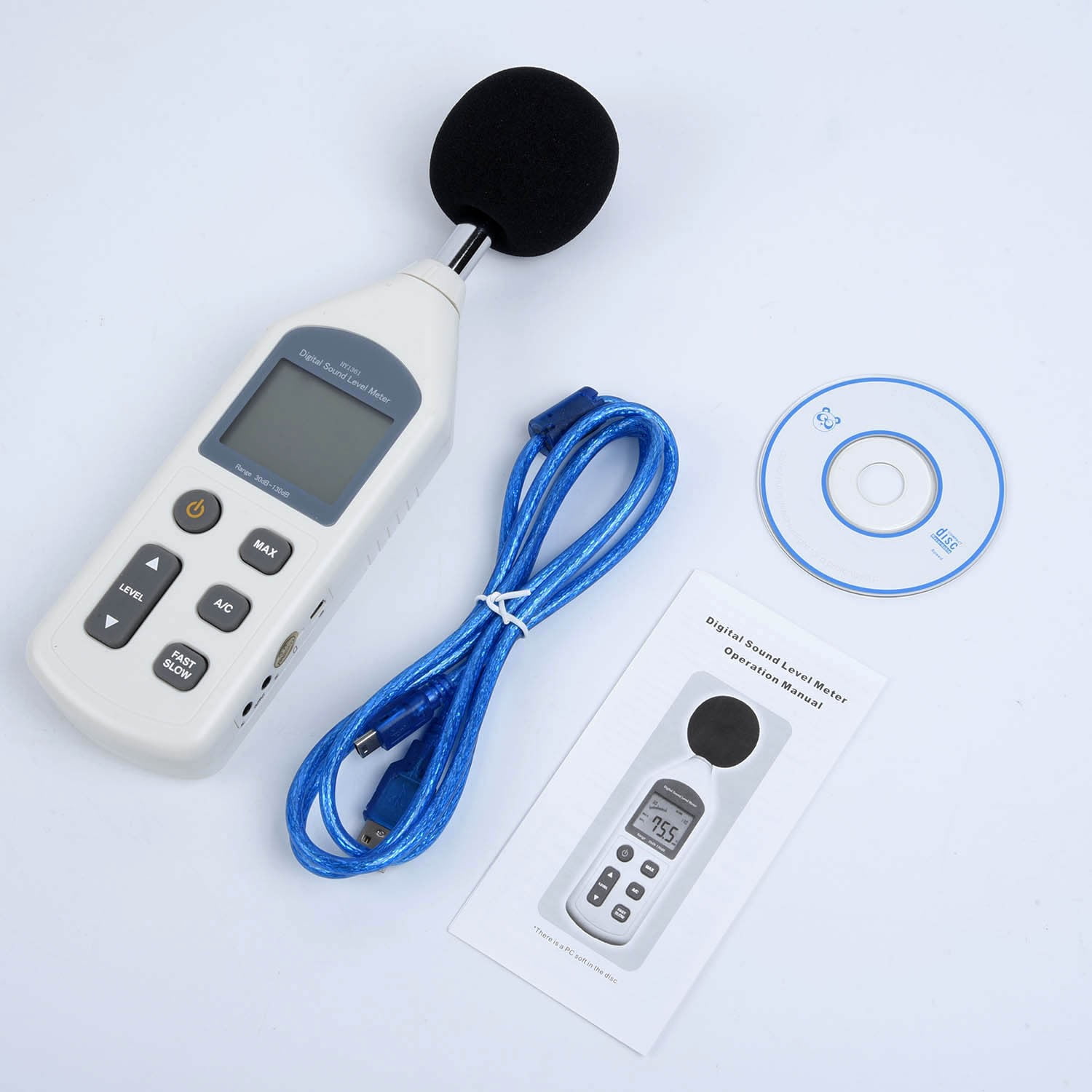 Digital Sound Pressure Tester Level Meter Decibel Noise Measurement HS1 ...