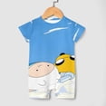 Adventure Time Jake Finn Baby One-Piece Rompers Summer Short Sleeve ...