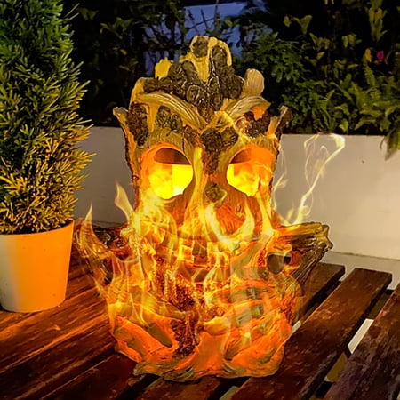 Garden Treant Statue Outdoor Resin Figurine with Solar LED Lights ...
