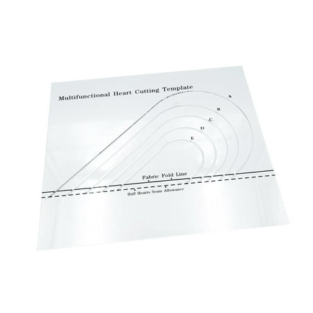 Clear Patchwork Ruler Heart Sewing Machine Ruler for Precision Quilting ...