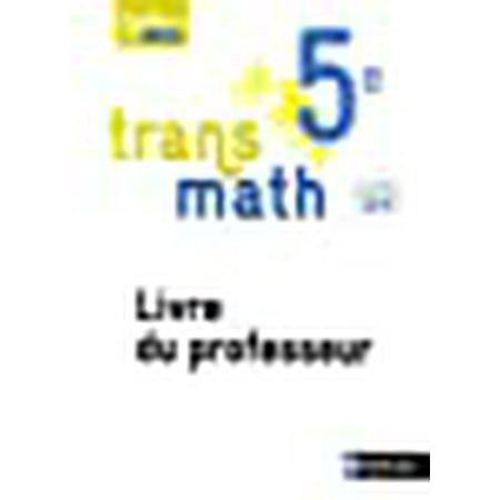 Transmath 5e : Livre du professeur | Walmart Canada