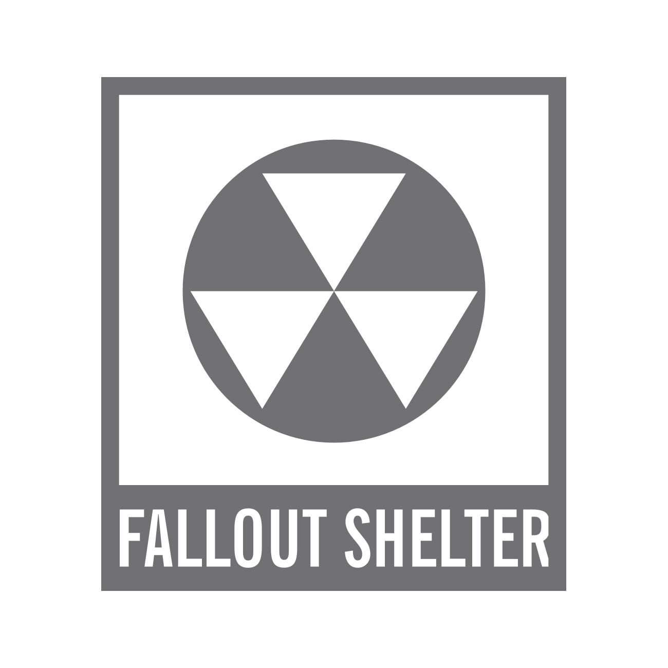 Fallout Shelter Symbol Sticker Decal Die Cut - Self Adhesive Vinyl ...