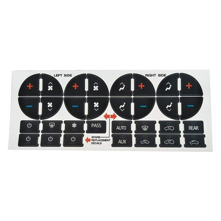AC Dash Button Sticker Kit Decal Fix Ruined Faded Audio Control Sticker ...