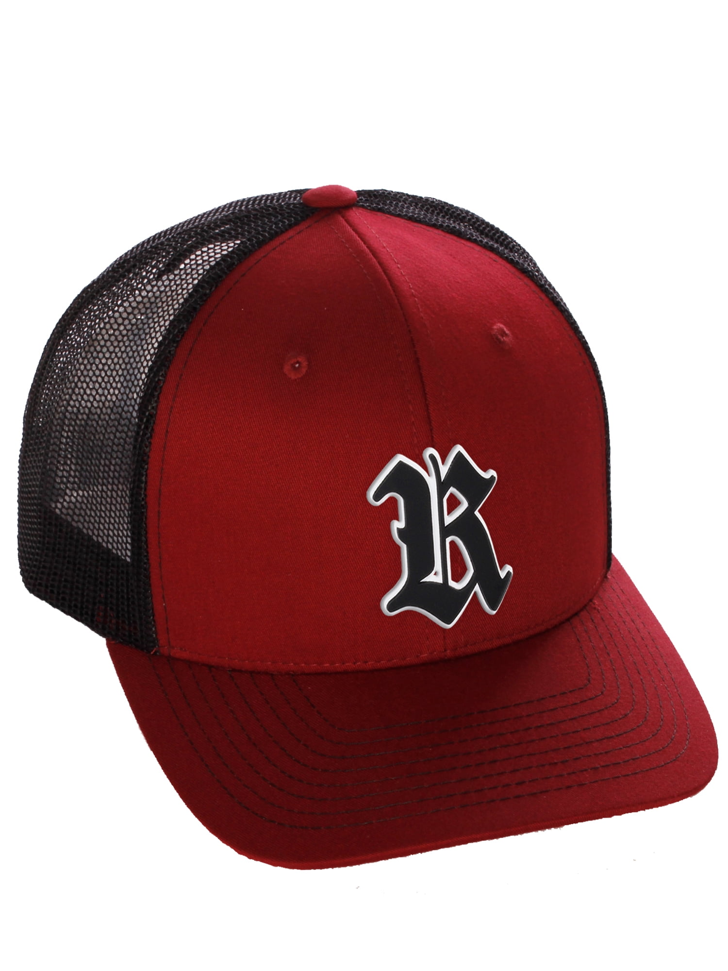 Daxton Classsic Baseball Trucker Hat Old English A to Z Letters Numbers ...