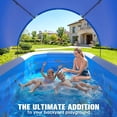 Inflatable Pool with Canopy 118" x 75" x 22", Large Family Blow Up ...