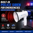 Technical Pro 50W Rechargeable Megaphone Bullhorn with Siren, Voice ...