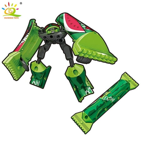 Huiqibao 2 Change Deformation Candy Robot Warrior Model Combat Sweets ...
