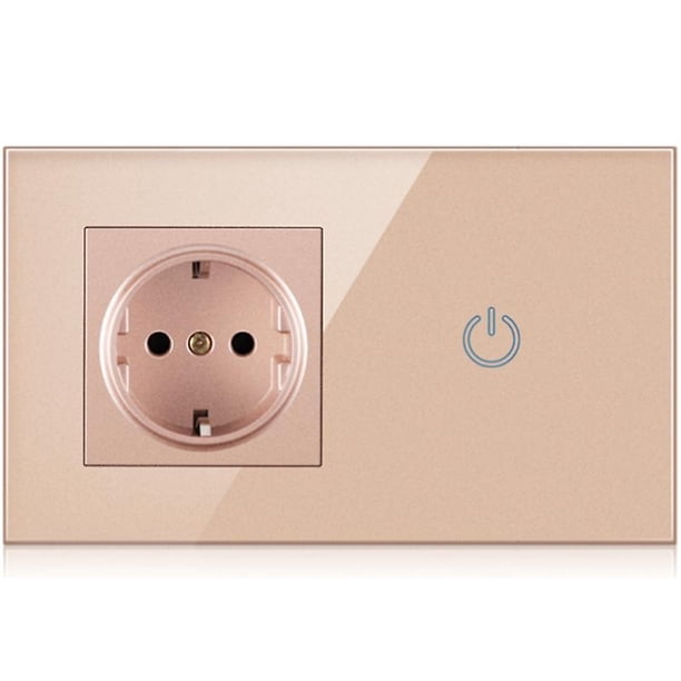 GoldTouch Switch With Eu Power Outlet Socket 100v~250v German Wall ...