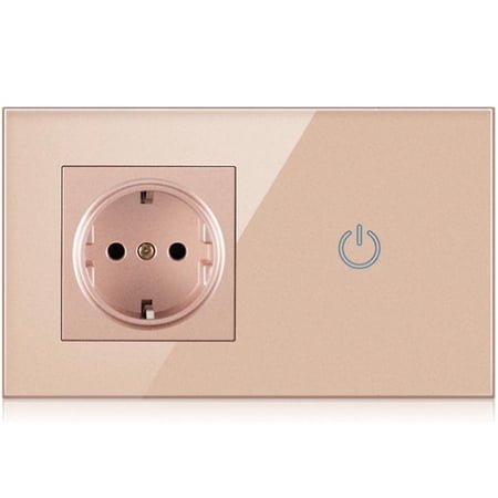 GoldTouch Switch With Eu Power Outlet Socket 100v~250v German Wall ...