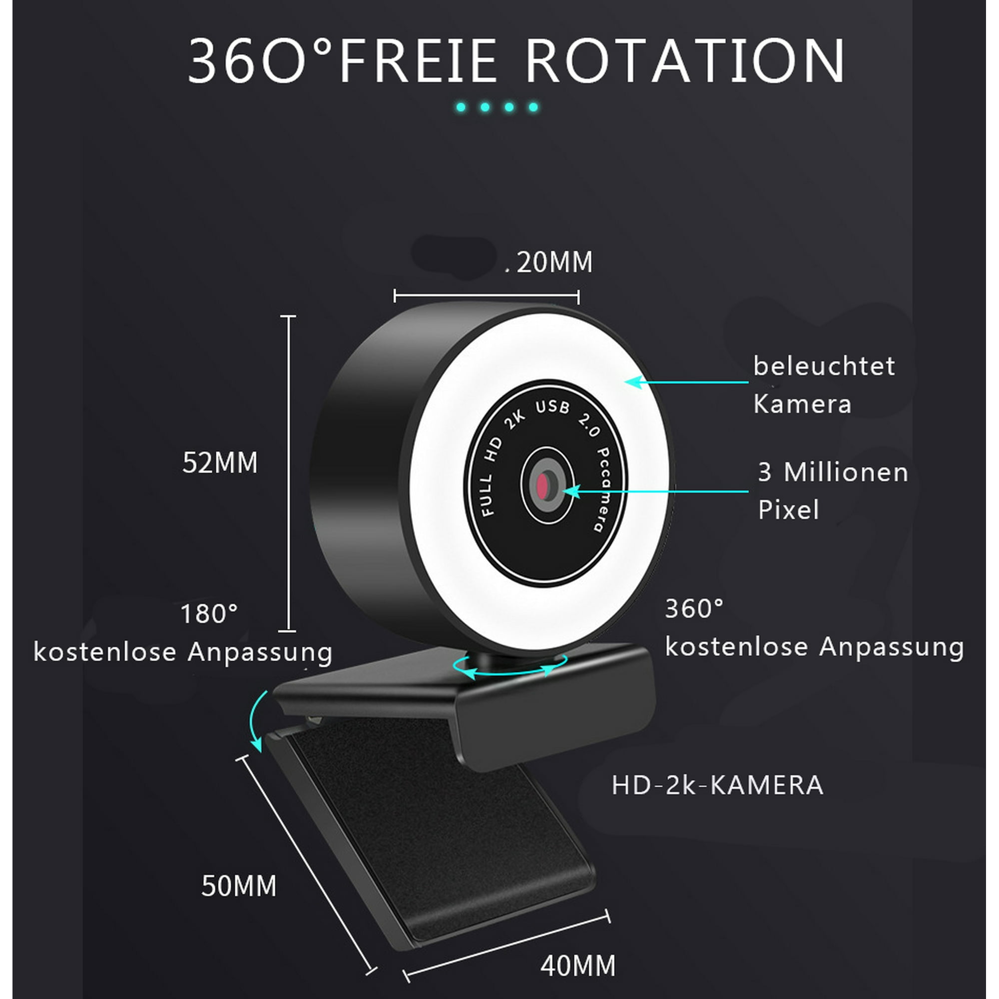 Click here for Rongmo Angetube 60fps 1080p Webcam With Ring Light... prices