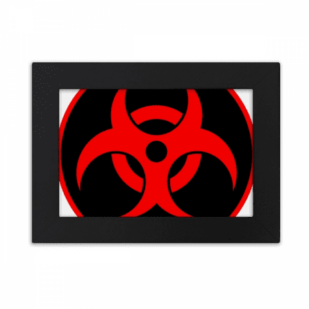 Red Dangerous Checal Toxic Radiation Symbol Desktop Photo Frame ...