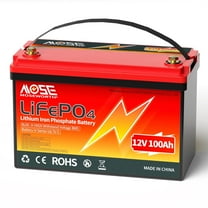 DJLBERMPW 12V 100AH Lithium Battery LiFePO4 Deep Cycle Battery for RV, Marine, Solar - Walmart.com