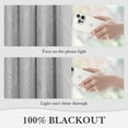 100% Blackout Curtains Grey and Silver Foil Pattern Curtains 84 Inch ...