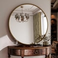 BEAUTYPEAK 24" Round Bathroom Mirror Vanity Mirror Wall Mounted With ...