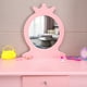 Ktaxon Kids Vanity Wooden Makeup Table Set for Girls Princess Pretend ...