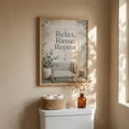 Affixzi Relax Rinse Repeat Bathroom Wall Art, Spa Bathroom Print ...