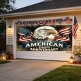 250th Anniversary Garage Door Cover, 13.1'x6.1' Patriotic American Flag ...