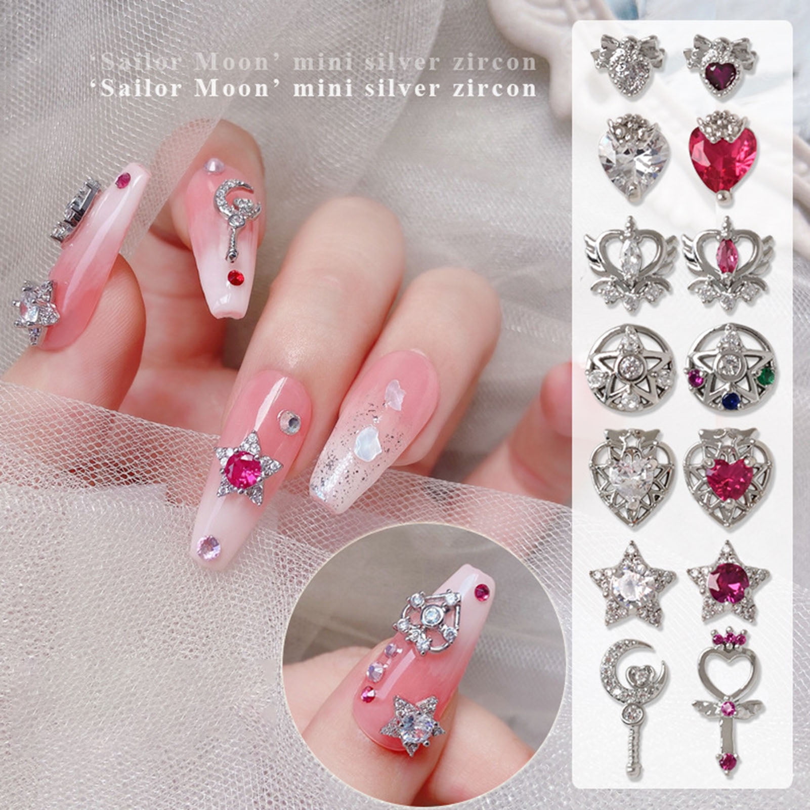 Kripyery Nail Ornament Sparkling Exquisite Shape Anti-Oxidation ...