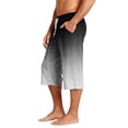 Fabrcox Gradient Capri Pants for Men Drawstring Color Block Beach Pants ...