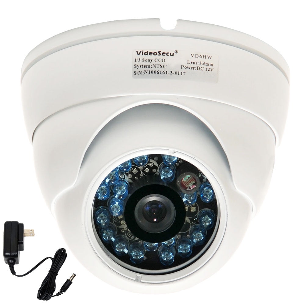 VideoSecu 600TVL Built-in 1/3 inch SONY CCD Outdoor Security Camera IR ...